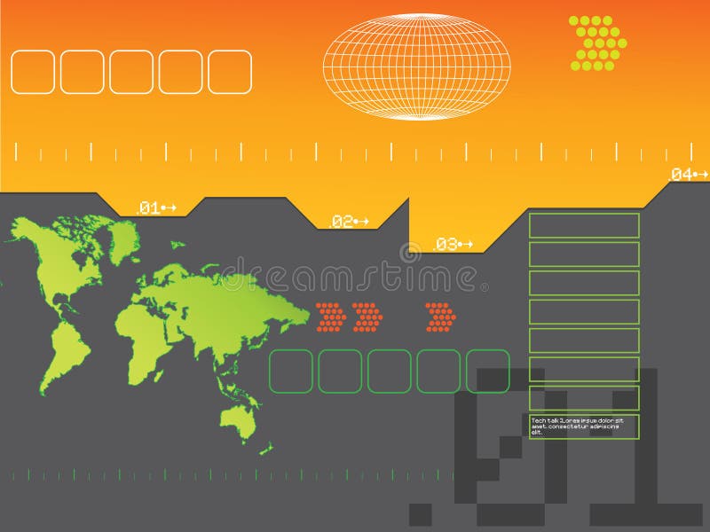 Tech background stock vector. Illustration of draw, element - 21447563