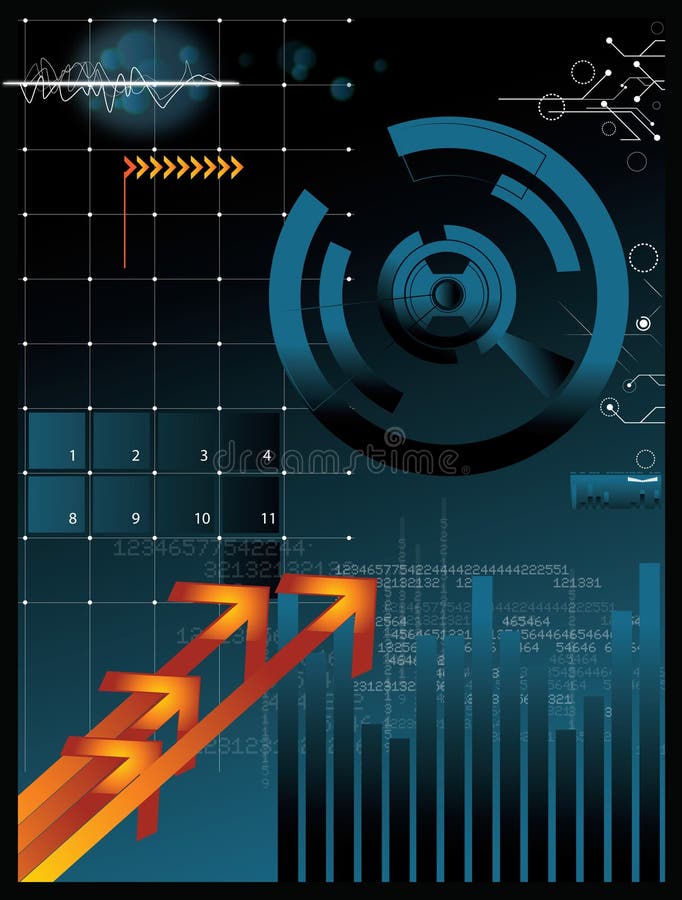 Tech background stock vector. Illustration of flowing - 8080830