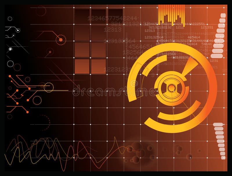 Tech background stock vector. Illustration of draw, element - 21447563