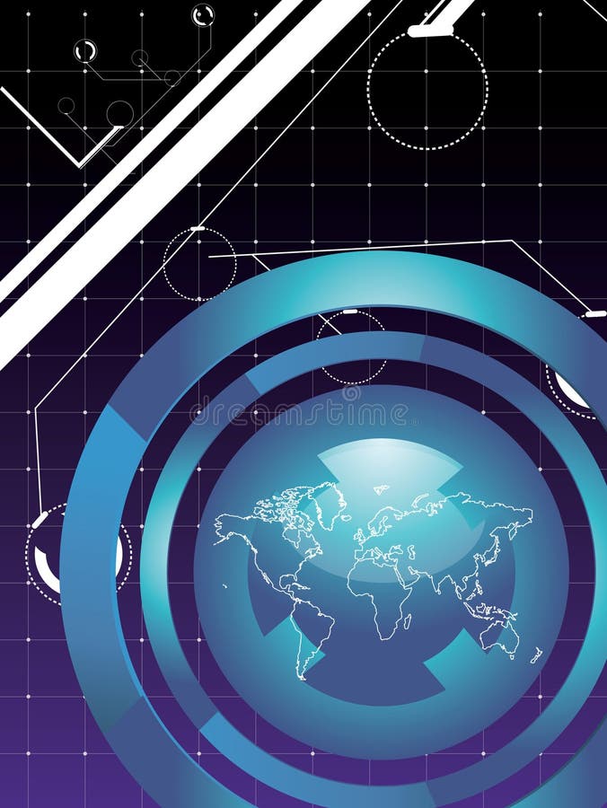 Tech background stock vector. Illustration of draw, element - 21447563