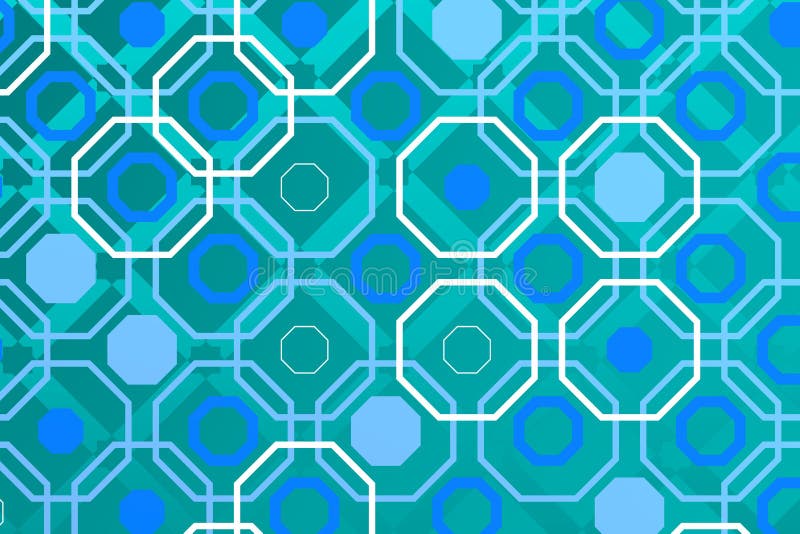 On White Background of an Octagon Seamless Pattern Black and White ...