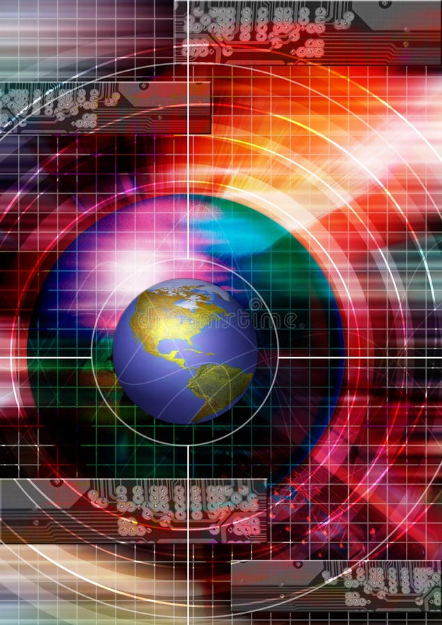 Tech Background. Biomedical Electronic Technology Stock Illustration ...