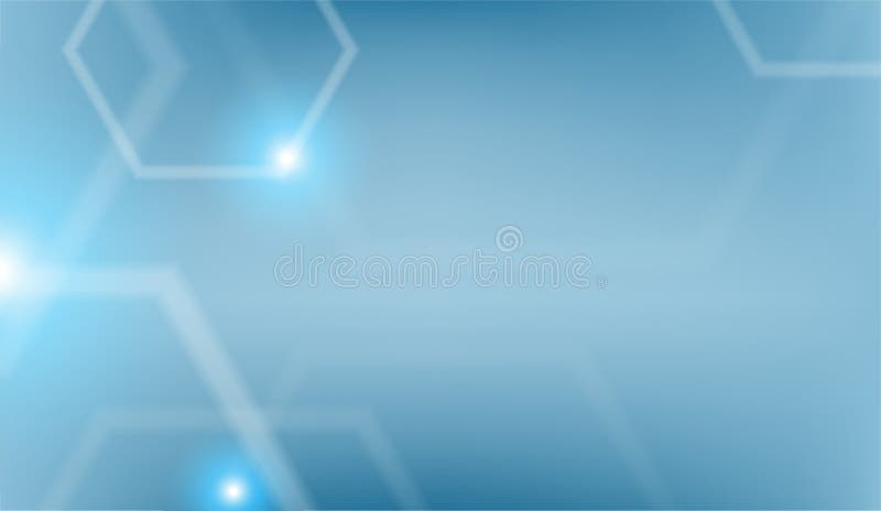 Tech Background, Blur Hexagons and Small Floating Lights Stock Vector ...