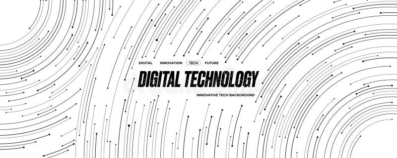 Tech Background with Circle Lines. Abstract Modern Elegant Pattern ...