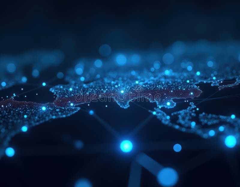 Tech Background Featuring a Glowing Network Design. Modern Backdrop ...