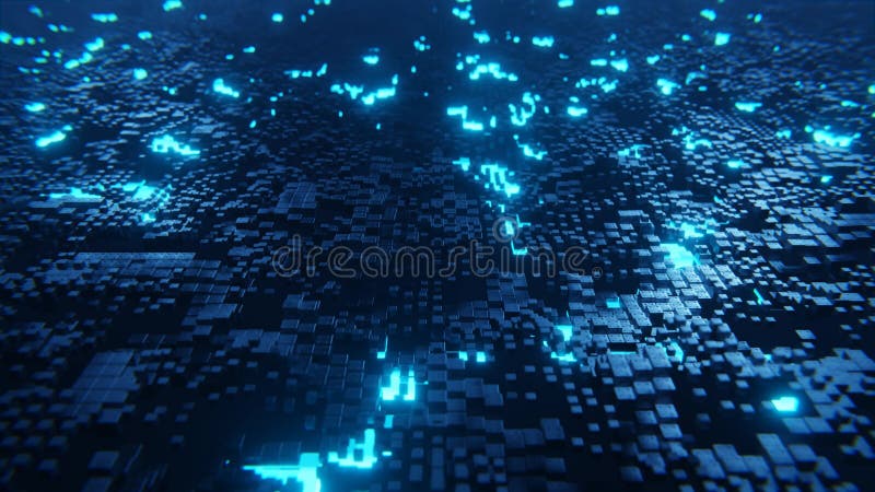 Tech Background Motion Graphic in Seamless Loop Stock Footage - Video ...