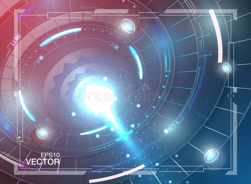 Tech Background. Neon Glow Grid Wallpaper Stock Vector - Illustration ...