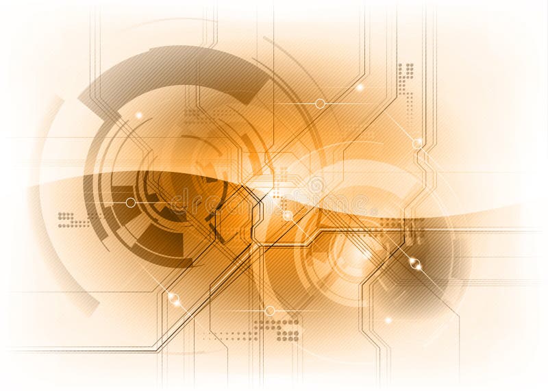 Tech background orange stock vector. Illustration of abstract - 26893819