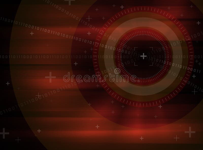 Tech background in red stock illustration. Illustration of security ...