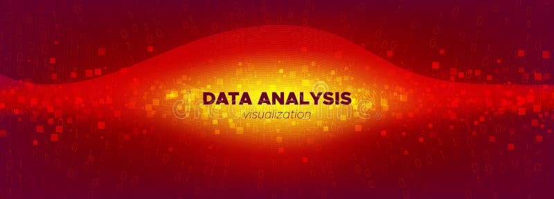 Tech Banner. Red Digital Particles Stock Vector - Illustration of ...