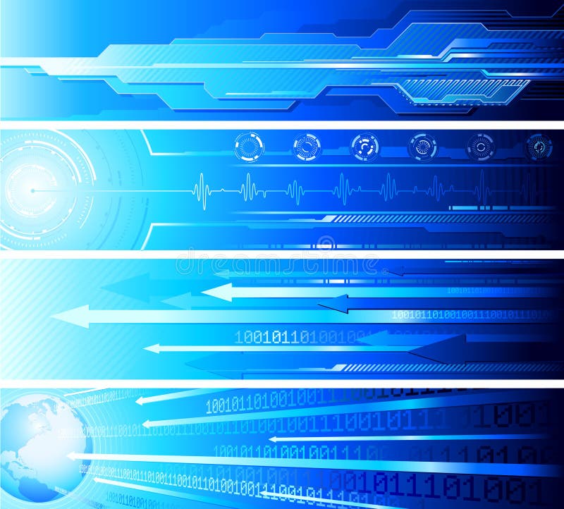 Tech banners stock vector. Illustration of background - 56587646