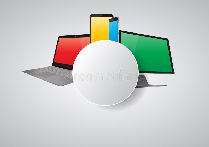Tech blank stock vector. Illustration of mobile, hand - 54221797
