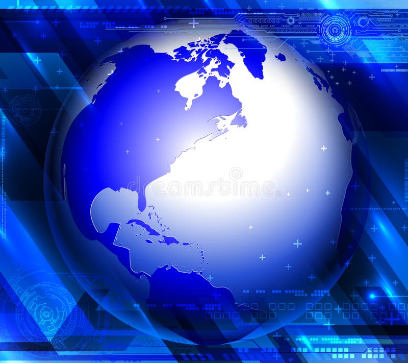 Tech blue abstraction stock vector. Illustration of arrow - 56586209