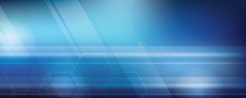 Tech Blue Background with Geometric Shapes Stock Vector - Illustration ...