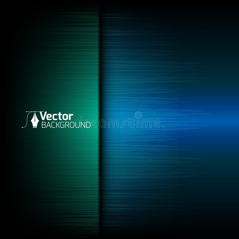 Tech Blue Background with Green Lines Stock Vector - Illustration of ...