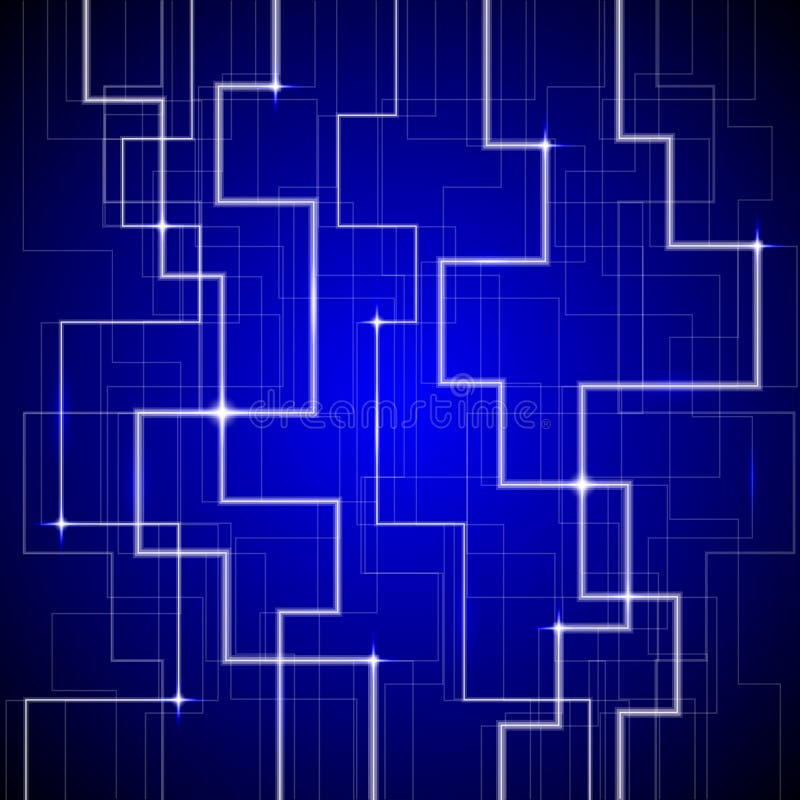 Tech blue background stock vector. Illustration of design - 72138913