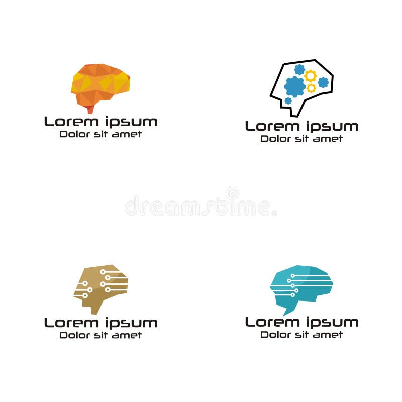 Tech brain logo stock vector. Illustration of modern - 121682894