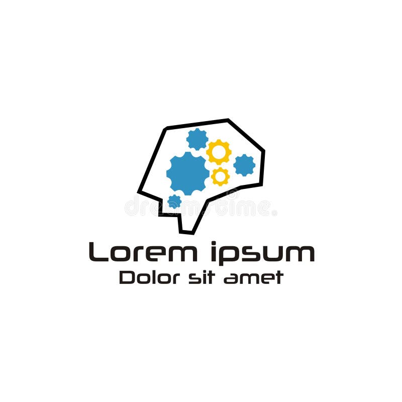 Tech brain logo stock vector. Illustration of head, logotype - 121683000