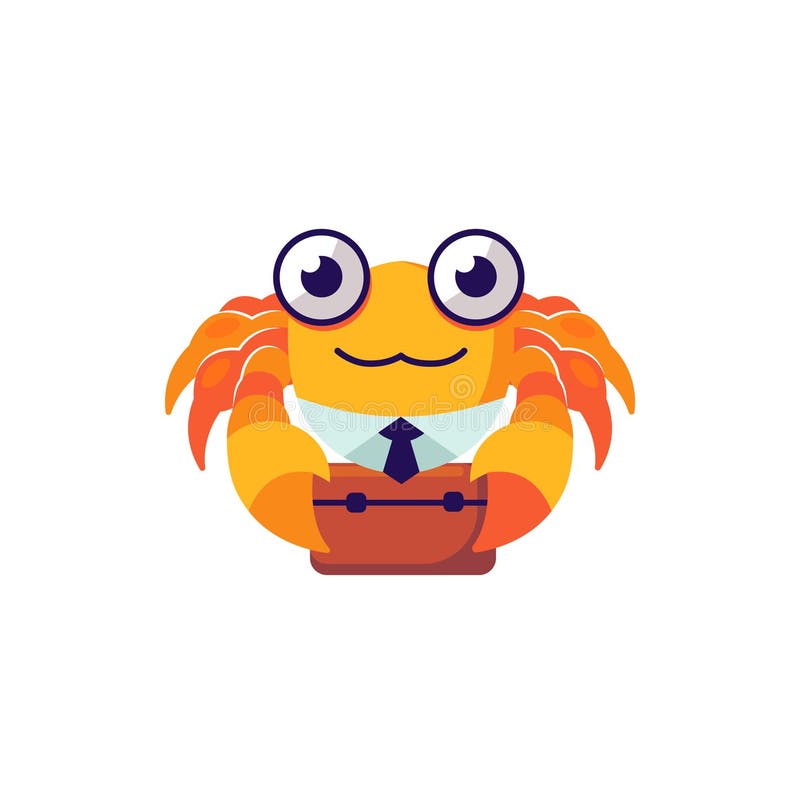 Tech and Business Cartoon Crab Logo in Vector Stock Vector ...