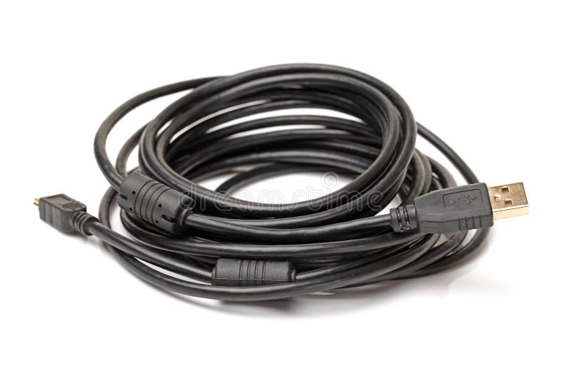 Tech cable with plug stock image. Image of closeup, macro - 33566377