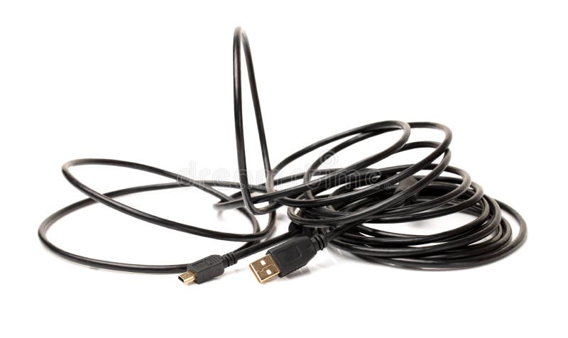 Tech cable with plug stock image. Image of closeup, macro - 33566377