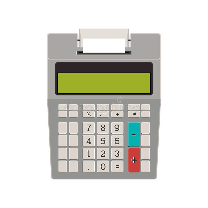 Tech Calculator without Paper Print Stock Vector - Illustration of ...