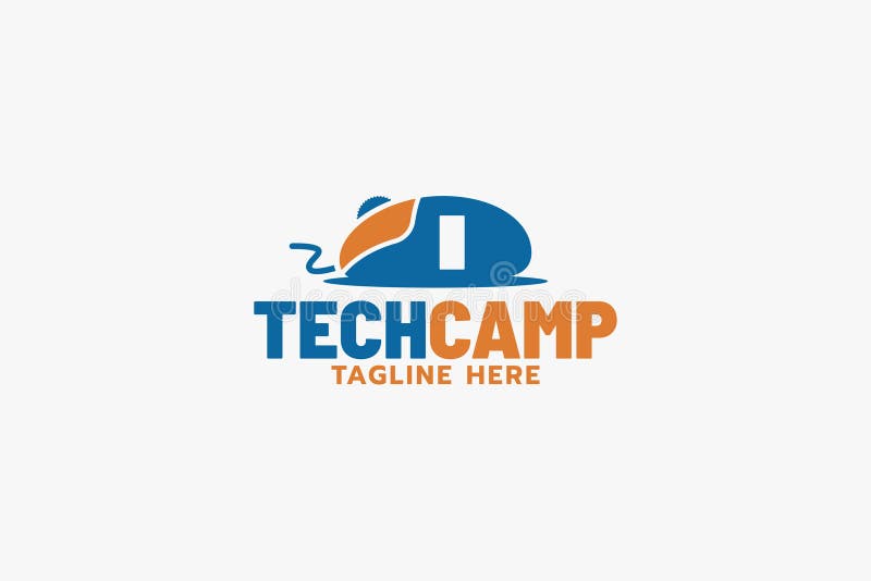 Tech Camp Logo with a Combination of a Computer Mouse with an Rv for ...