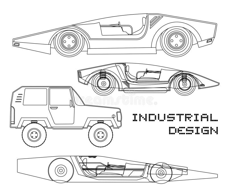 Tech car stock vector. Illustration of graphic, history - 41881977