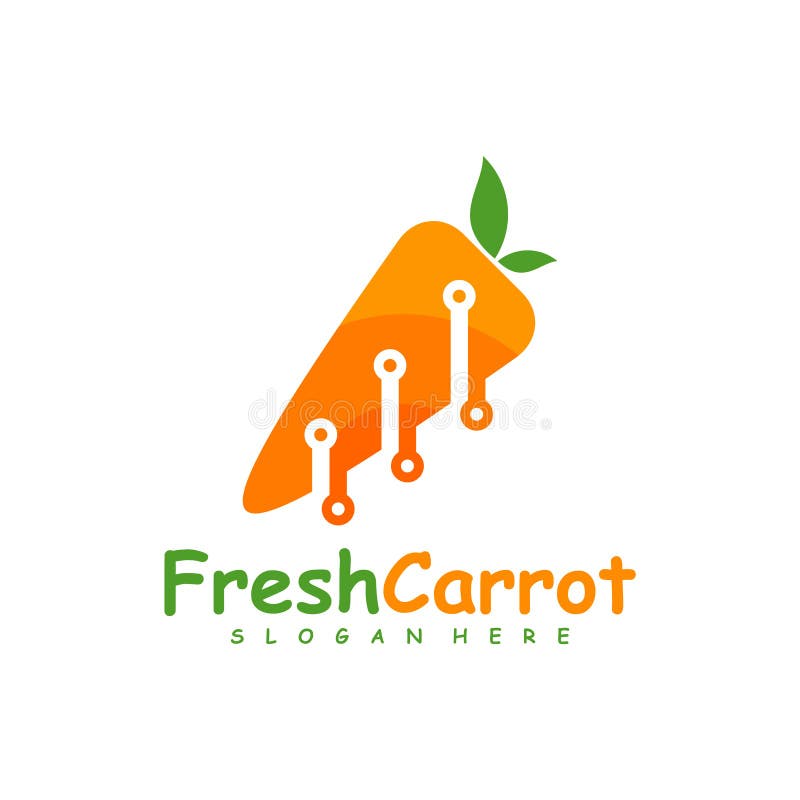 Tech Carrot Logo Design Vector, Creative Carrot Logo Design Template ...