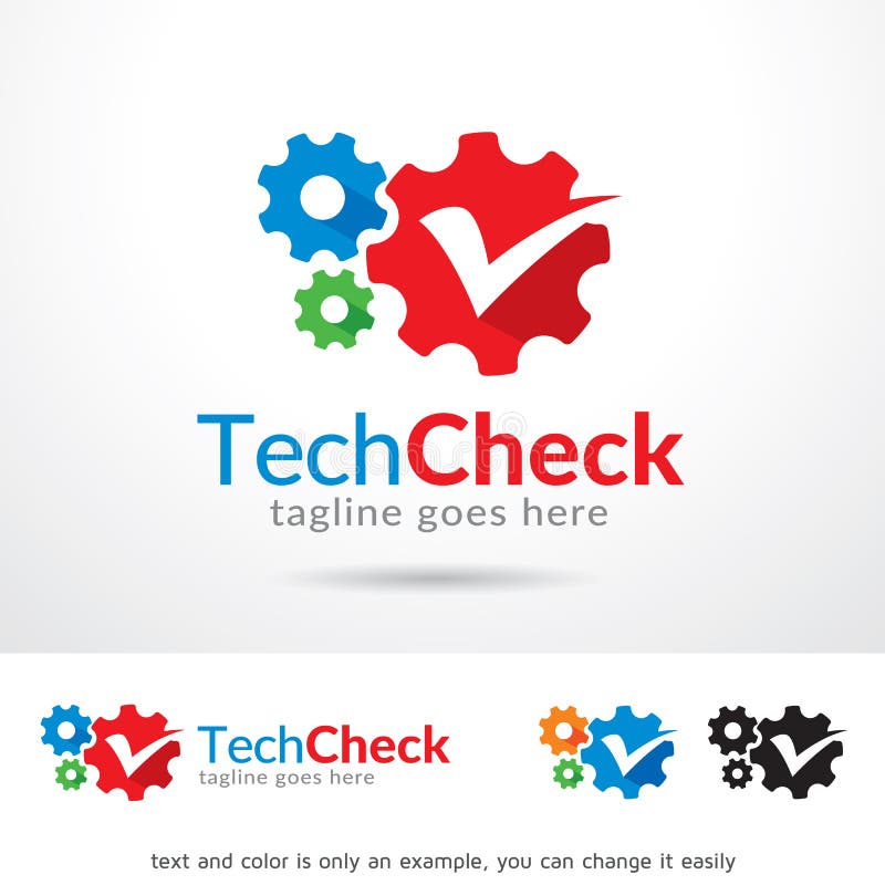 Tech Check Logo Template Design Vector Stock Vector - Illustration of ...