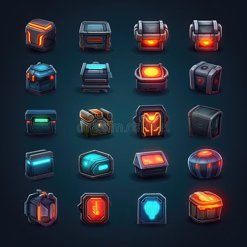 Ui Chest Futuristic Game Ai Generated Stock Photo - Image of future ...