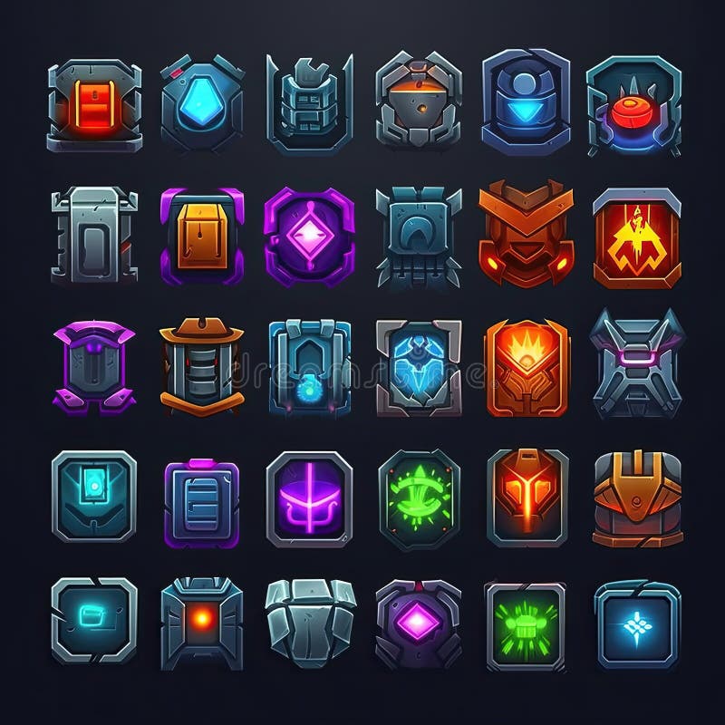 Ui Chest Futuristic Game Ai Generated Stock Photo - Image of future ...