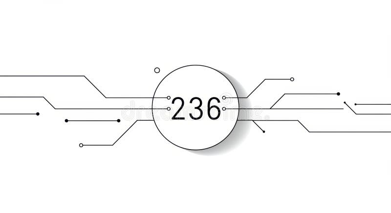 Tech Circuit Number 236 stock illustration. Illustration of circle ...