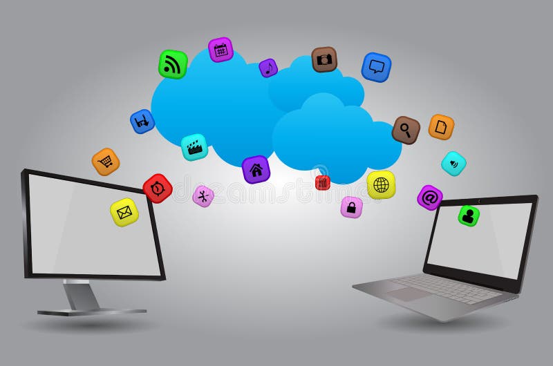 Tech cloud stock illustration. Illustration of data, media - 36347375