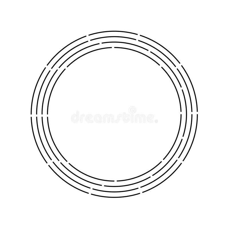 Tech Concentric Abstract Circle Frame Vector. Stock Illustration ...