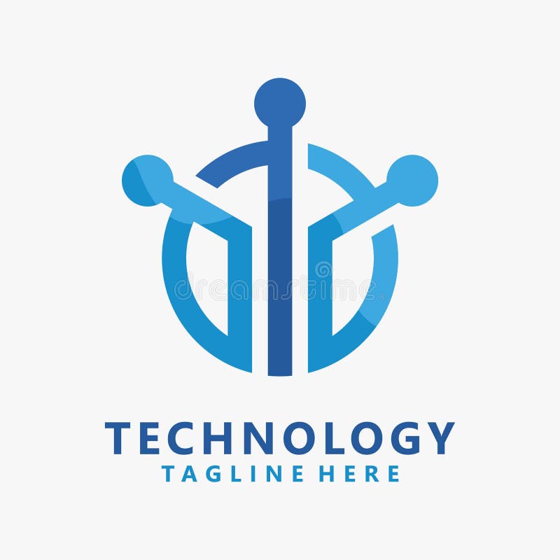 Tech connect logo design stock vector. Illustration of connection ...