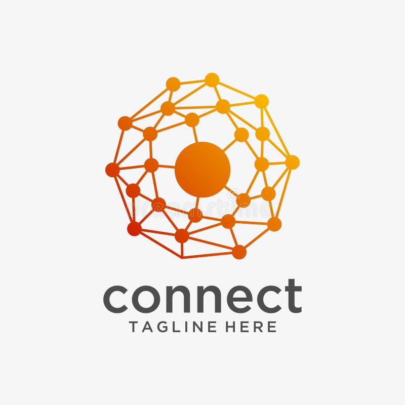 Tech connect logo design stock vector. Illustration of future - 236928383