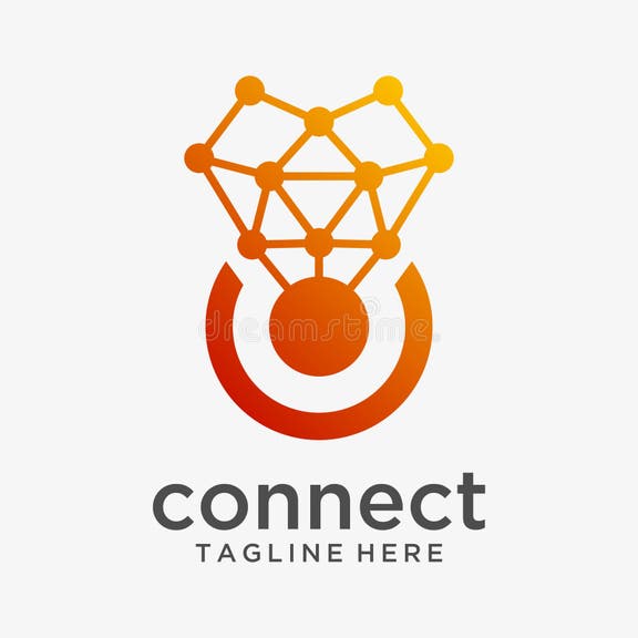 Tech connect logo design stock vector. Illustration of internet - 236928388