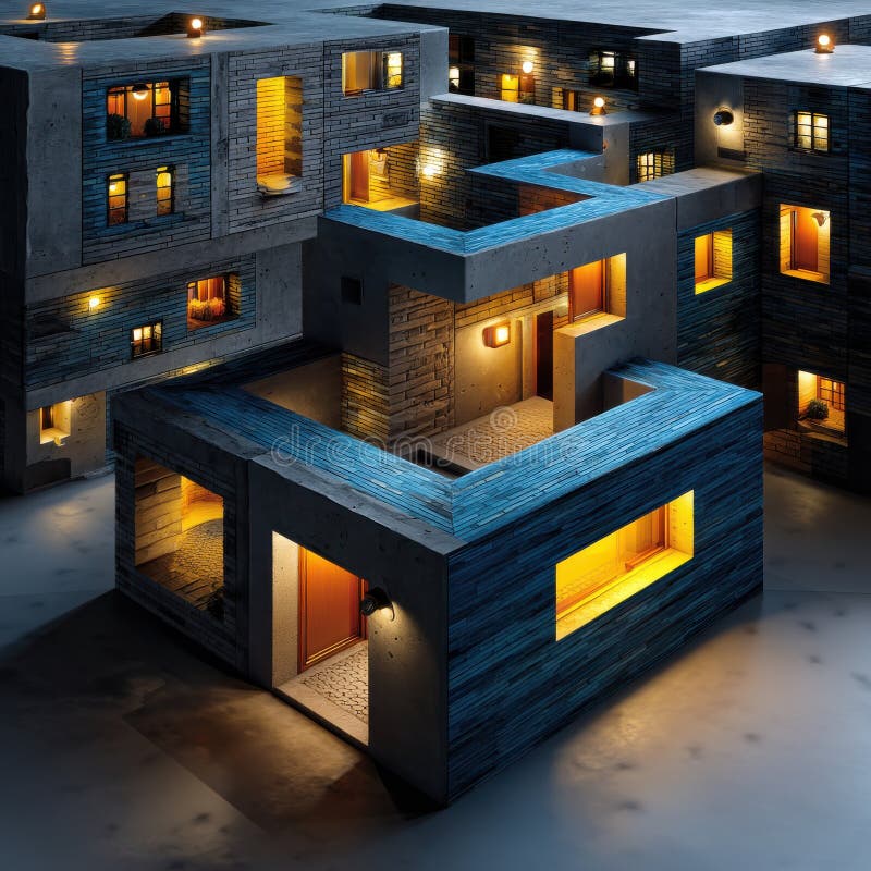 Tech Cubist Texture Series stock illustration. Illustration of surface ...