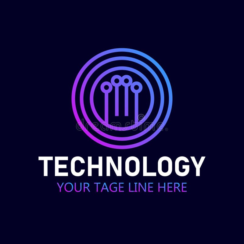 Tech Deal Logo Design Template Element. Tree Tech Logo Template. Stock ...