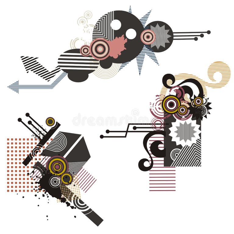 Tech Design Elements Series Stock Illustration - Illustration of modern ...