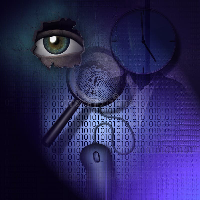 Tech Detective stock illustration. Illustration of exploration - 3309128