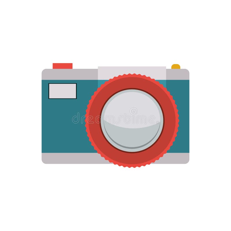 Tech Digital Camera with Flash Stock Vector - Illustration of shutter ...