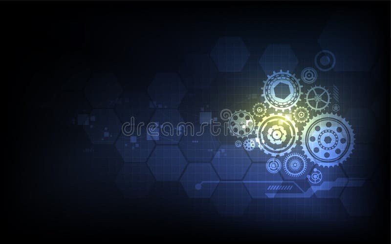 Tech Digital System Machine Working Innovative Concept Background Stock ...