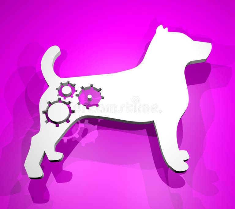 Tech dog stock illustration. Illustration of play, automated - 45527716