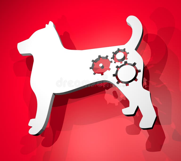 Tech dog stock illustration. Illustration of metal, tech - 52353795