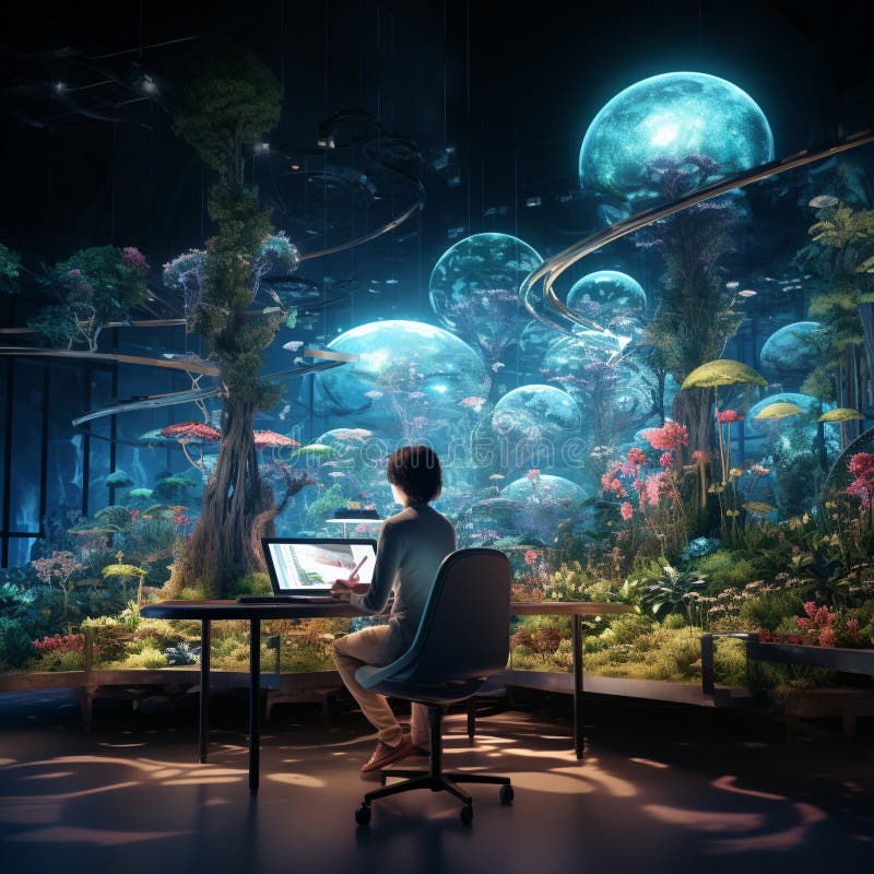 Tech Ecosystem: Digital Flora and Fauna Stock Image - Image of perfect ...