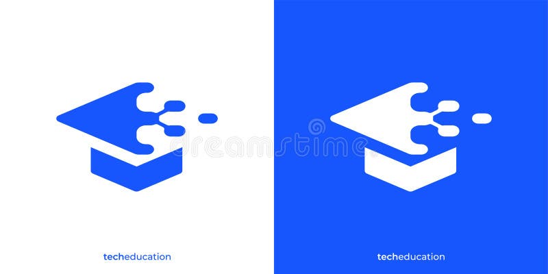 Smart Tech Education Logo. Graduation Hat and Data Connection Graphic ...