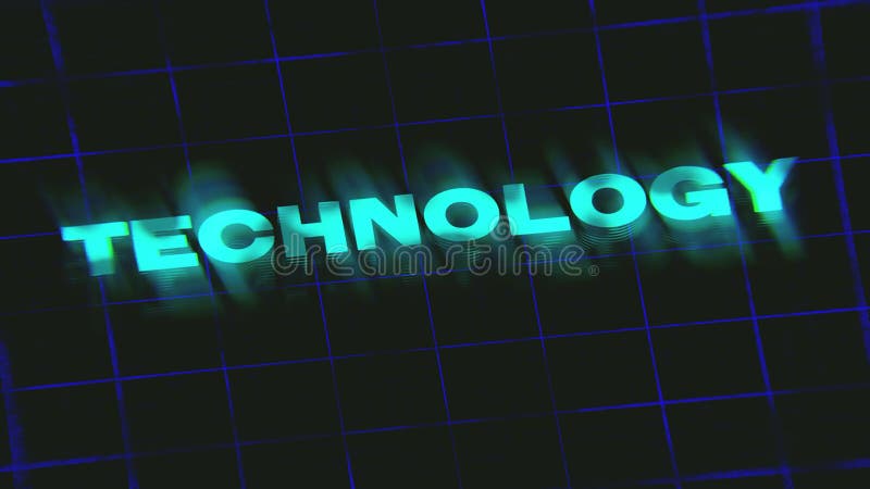 Tech Elegance: Glowing Text Animation on a Stylish Black Background ...