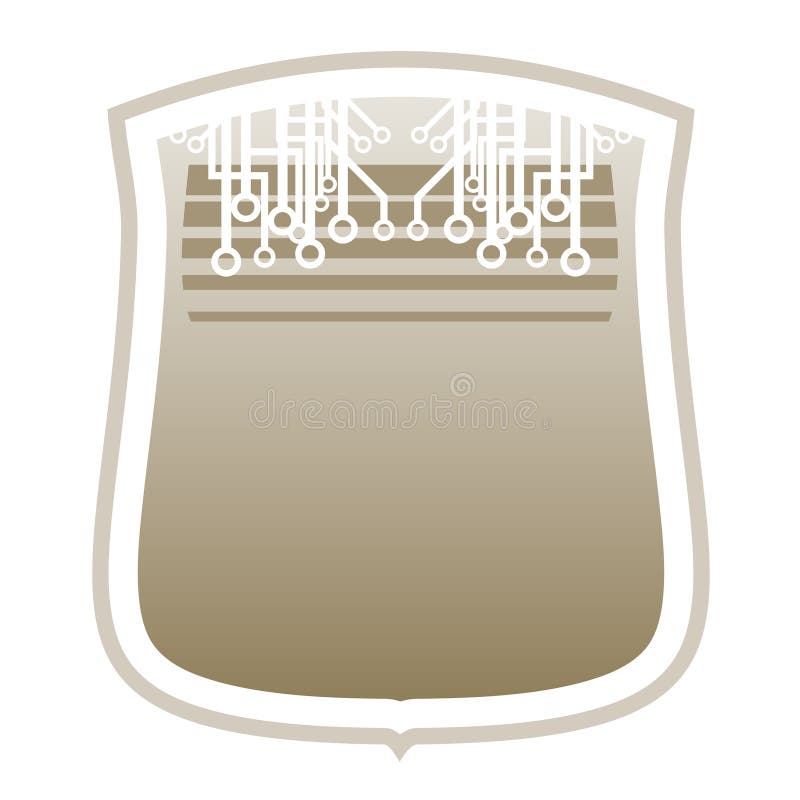 Tech emblem stock vector. Illustration of frame, vector - 26083498